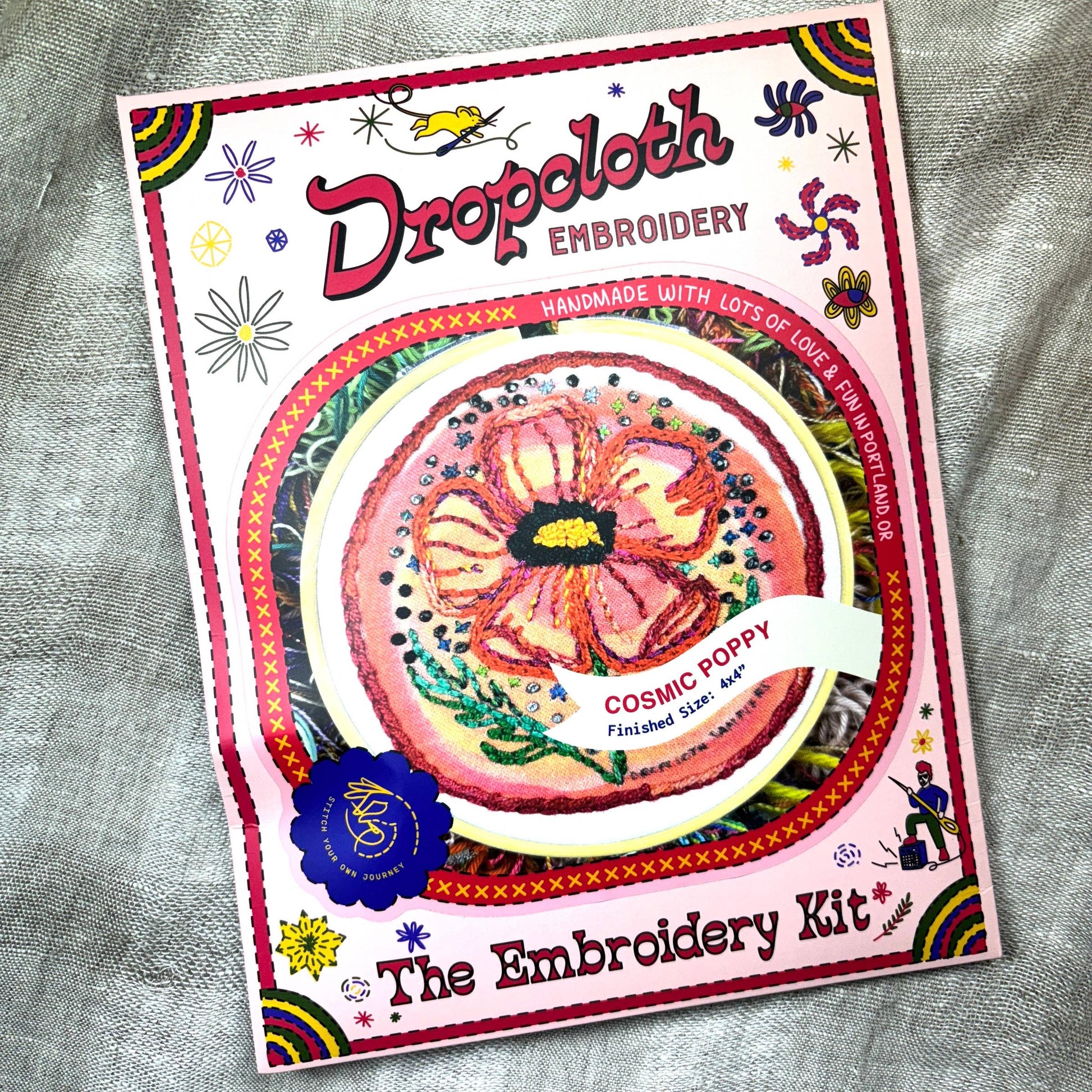 Cosmic Poppy Embroidery Kit – gather here online