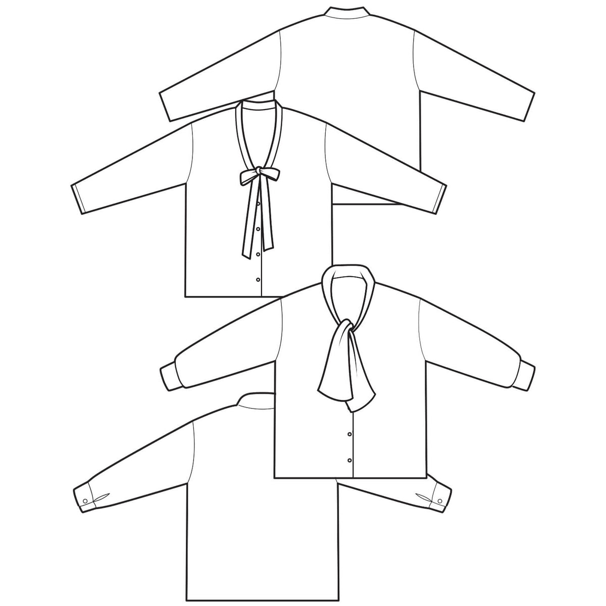 Tie Front Blouse Sewing Pattern Tie Front Blouse Sewing Tutorial