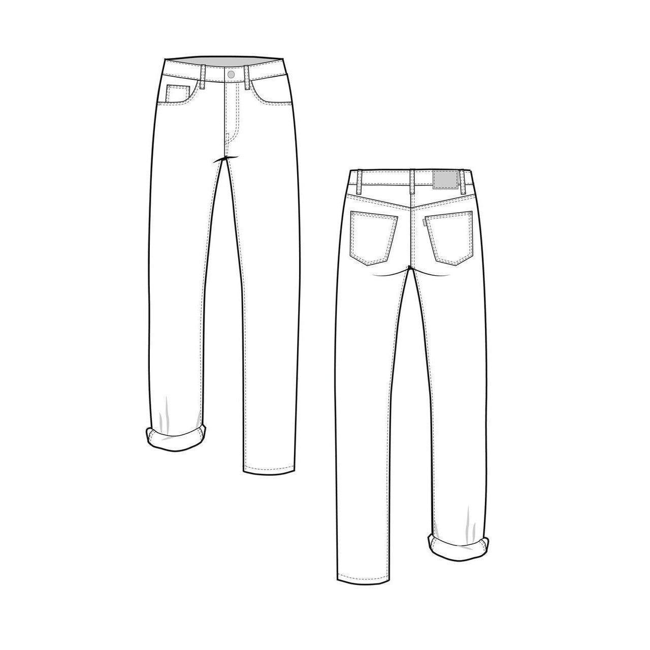 how to draw jeans pattern