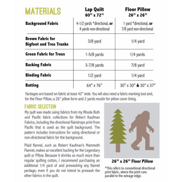 Legendary Bigfoot Quilt Pattern – gather here online