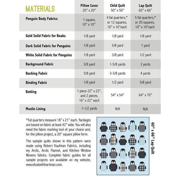 Penguin Party Quilt Pattern by Elizabeth Hartman – gather here online